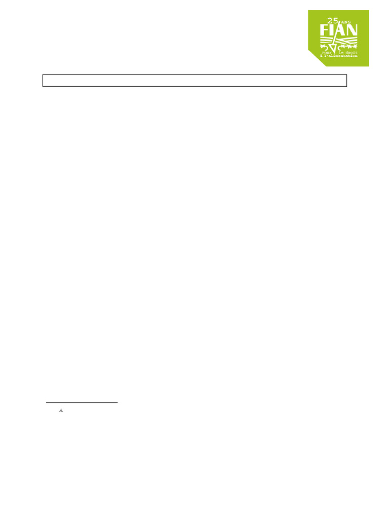 Fian Note Succincte Loi Agricole RDC Out Logo | PDF