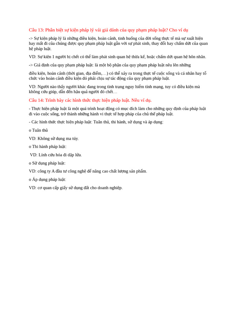 Câu 13 14 15 LLPL | PDF