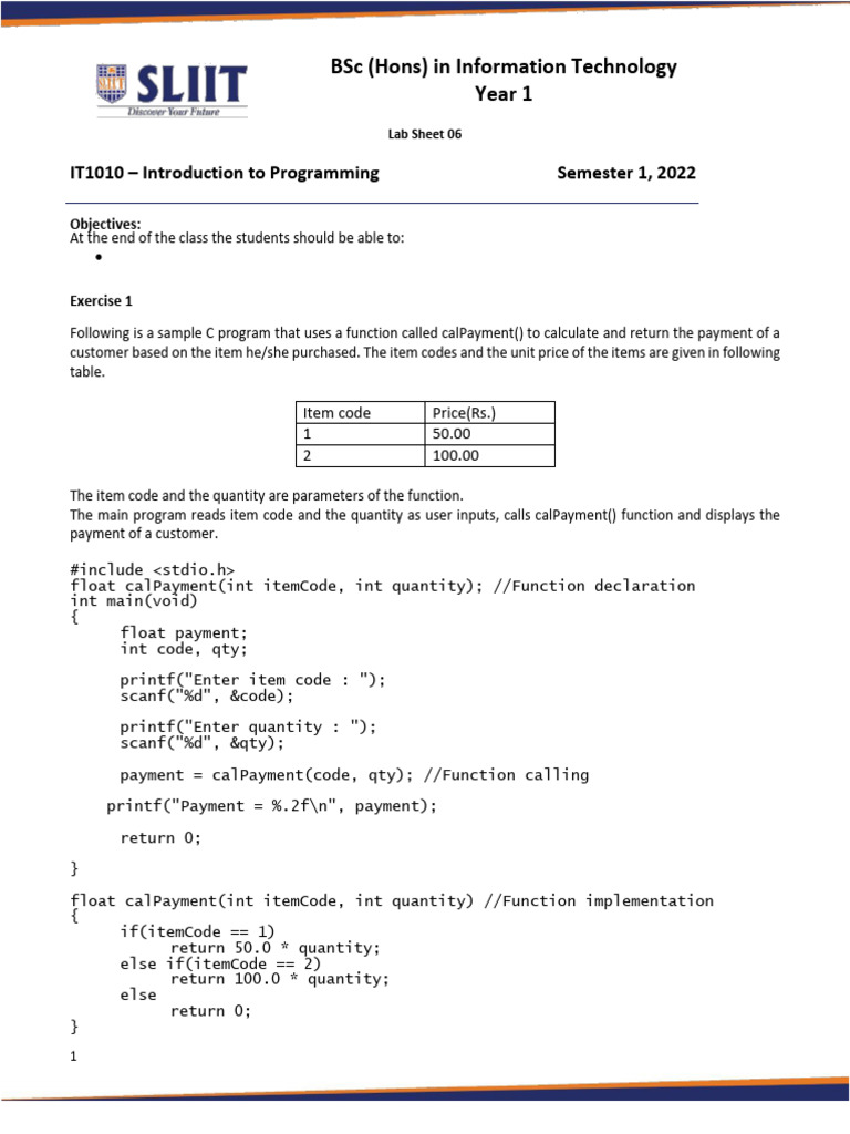 Lab Sheet 06 | PDF