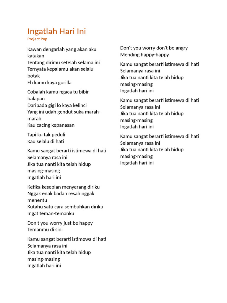 Ingatlah Hari Ini | PDF