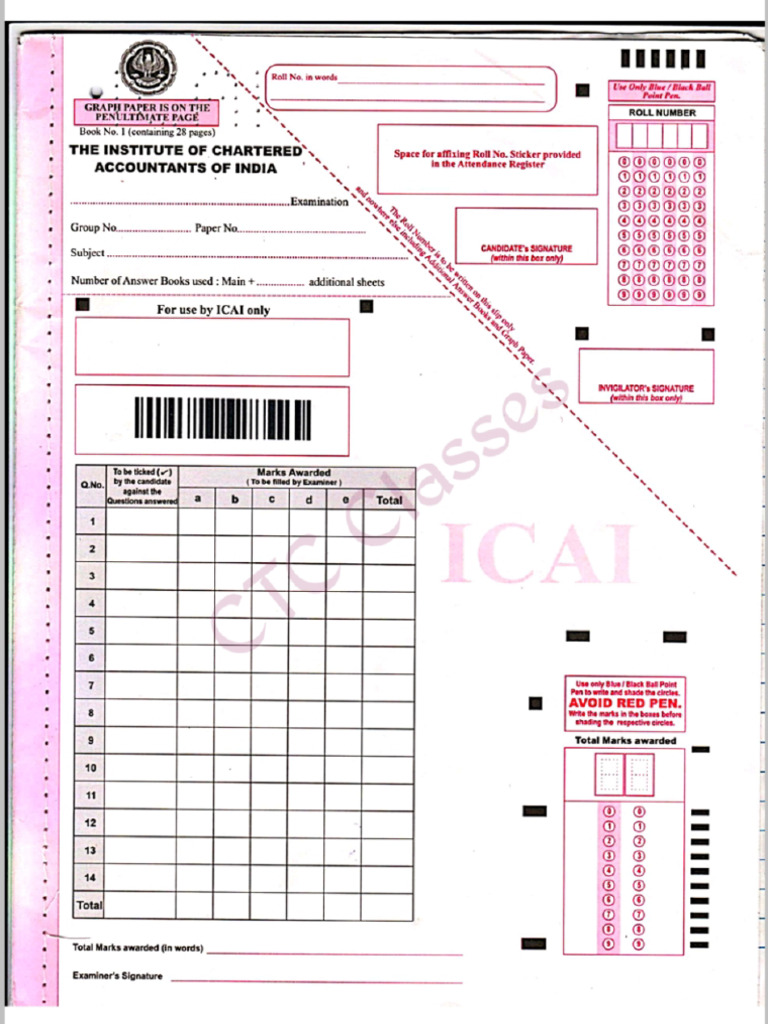PAPER 1 & 2 Exam Copy - CTC Classes | PDF