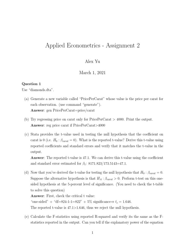 Assignment 2 Solution | PDF