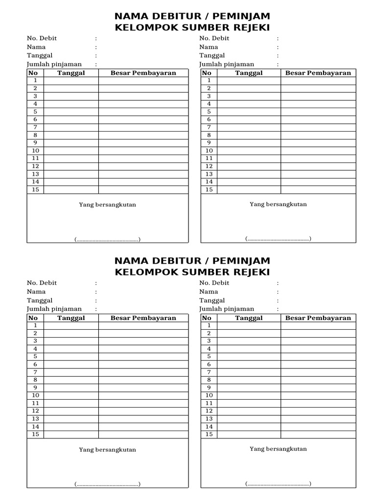 Nama Debitur | PDF
