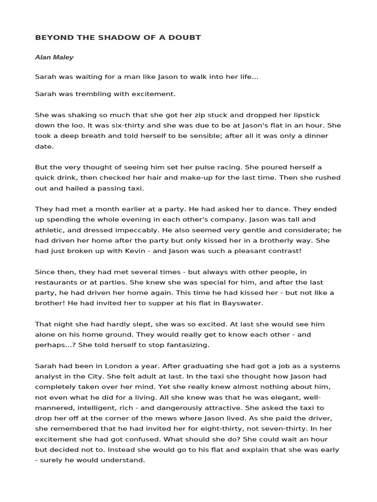 Beyond The Shadow of A Doubt | PDF