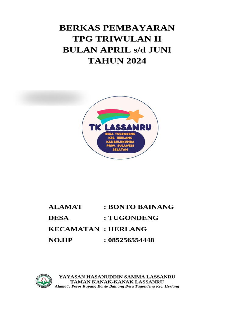 Berkas Pembayaran TPG | PDF