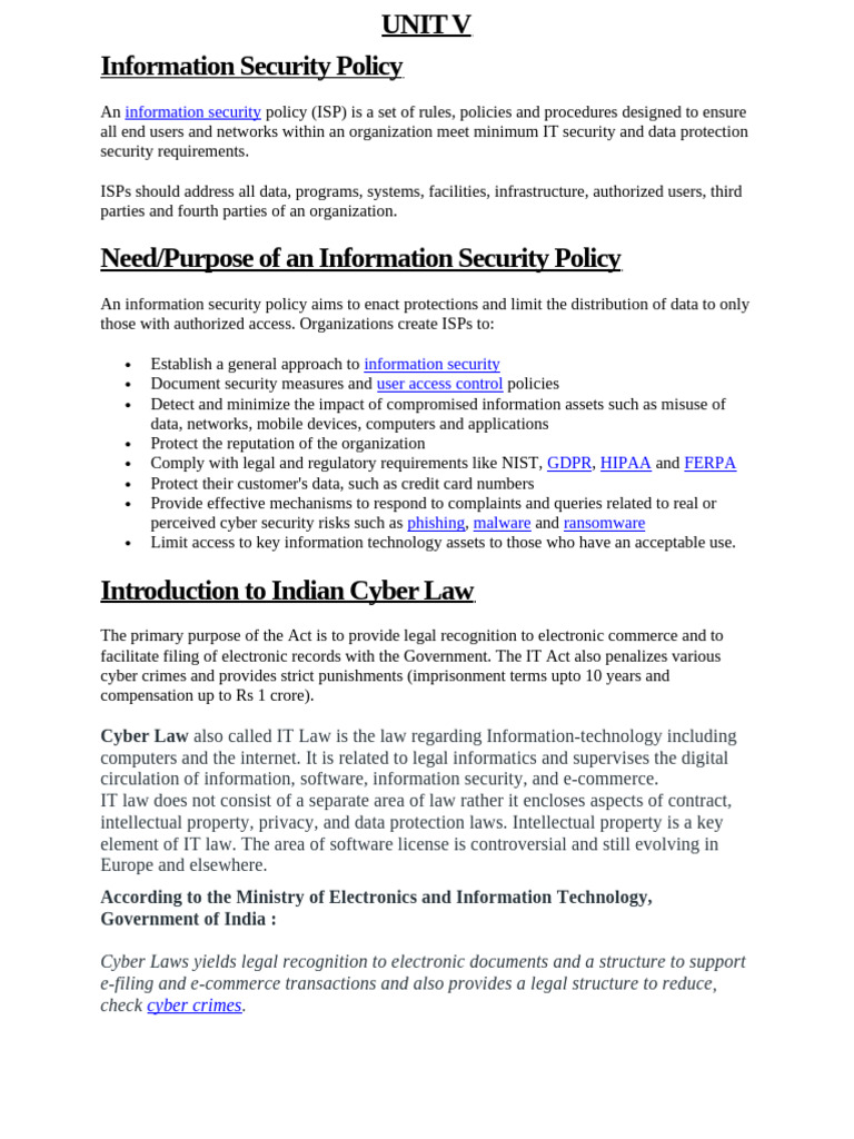 Unit 5 Notes Cyber Security Pdf