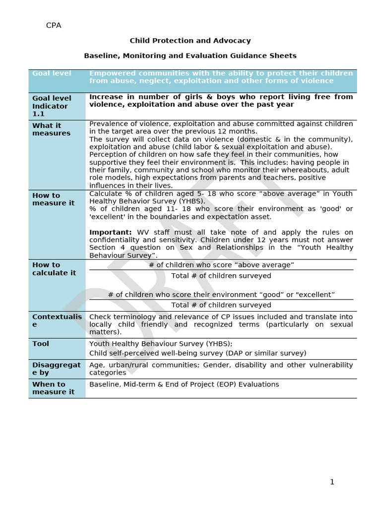 DME Guidance for Child Protection Advocacy | PDF