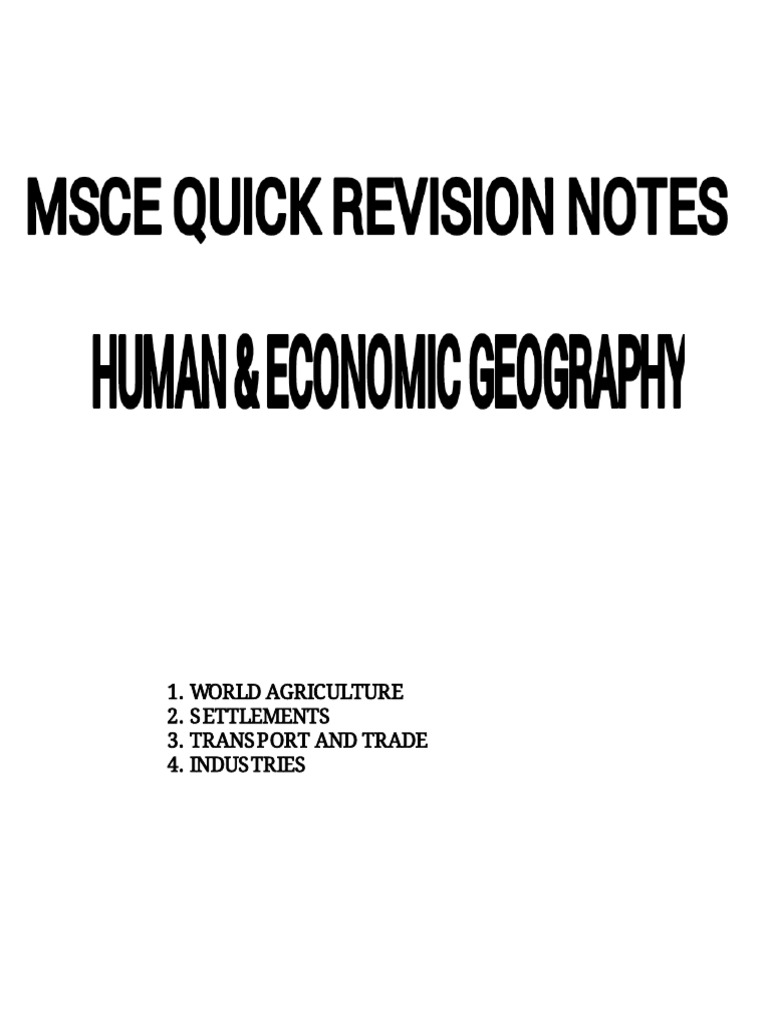 Human Geo Summary-1 | PDF