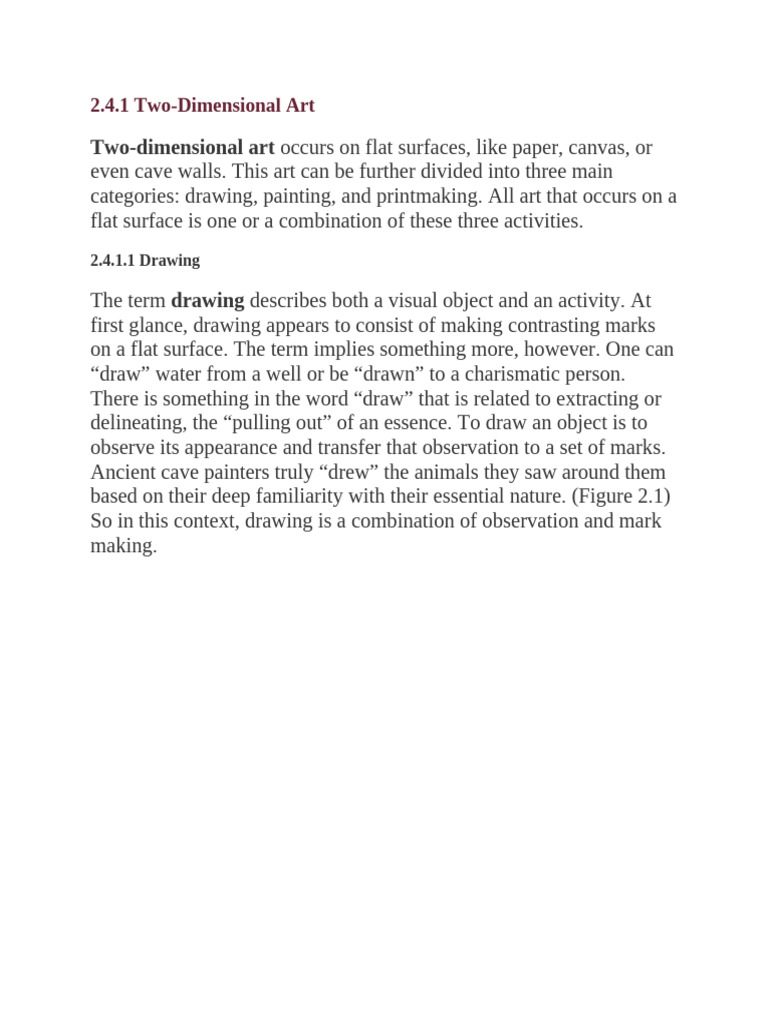 1.Two-Dimensional Arts 1 | PDF