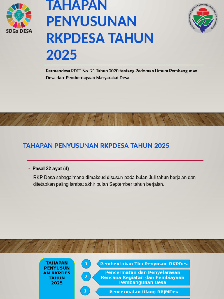 Tahapan Penyusunan Rkpdesa Tahun 2025 | PDF
