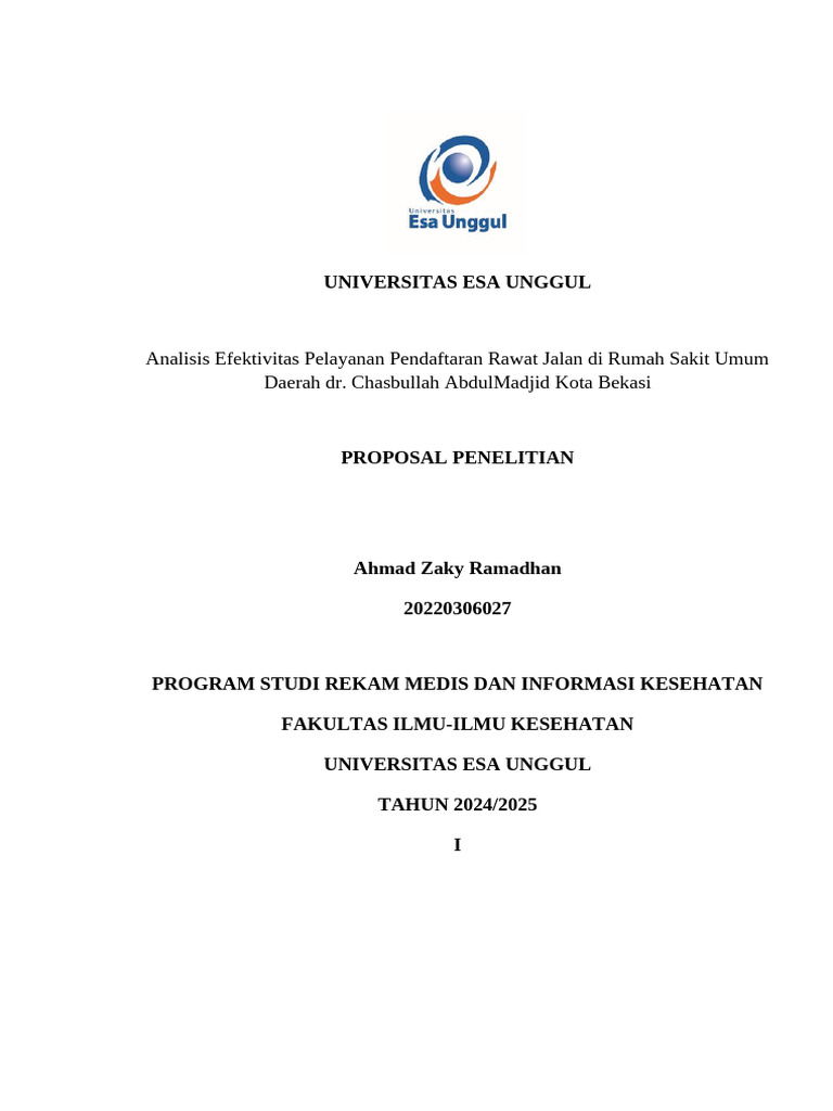 Laporan Proposal Buat Rs | PDF