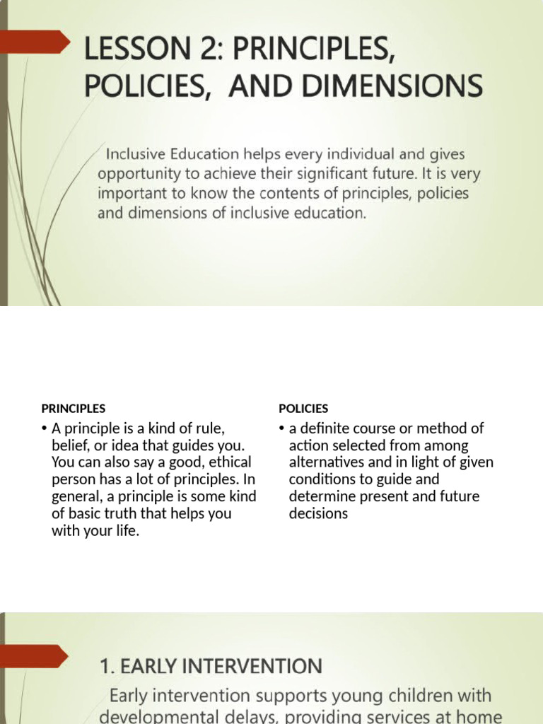 Edited Principles Policies and Dimensions | PDF