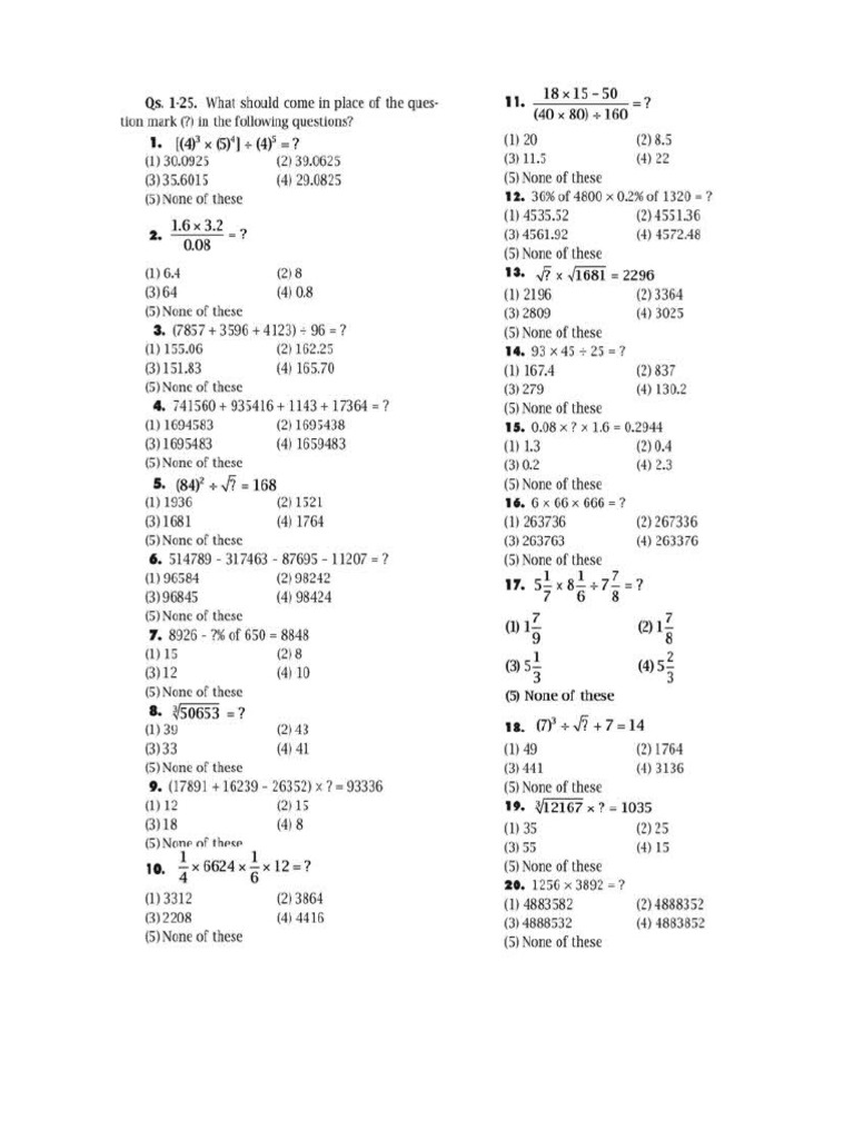 1bank Clerk Grade Solved Papers Quantitative Aptitude Vijaya Bank Exam ...