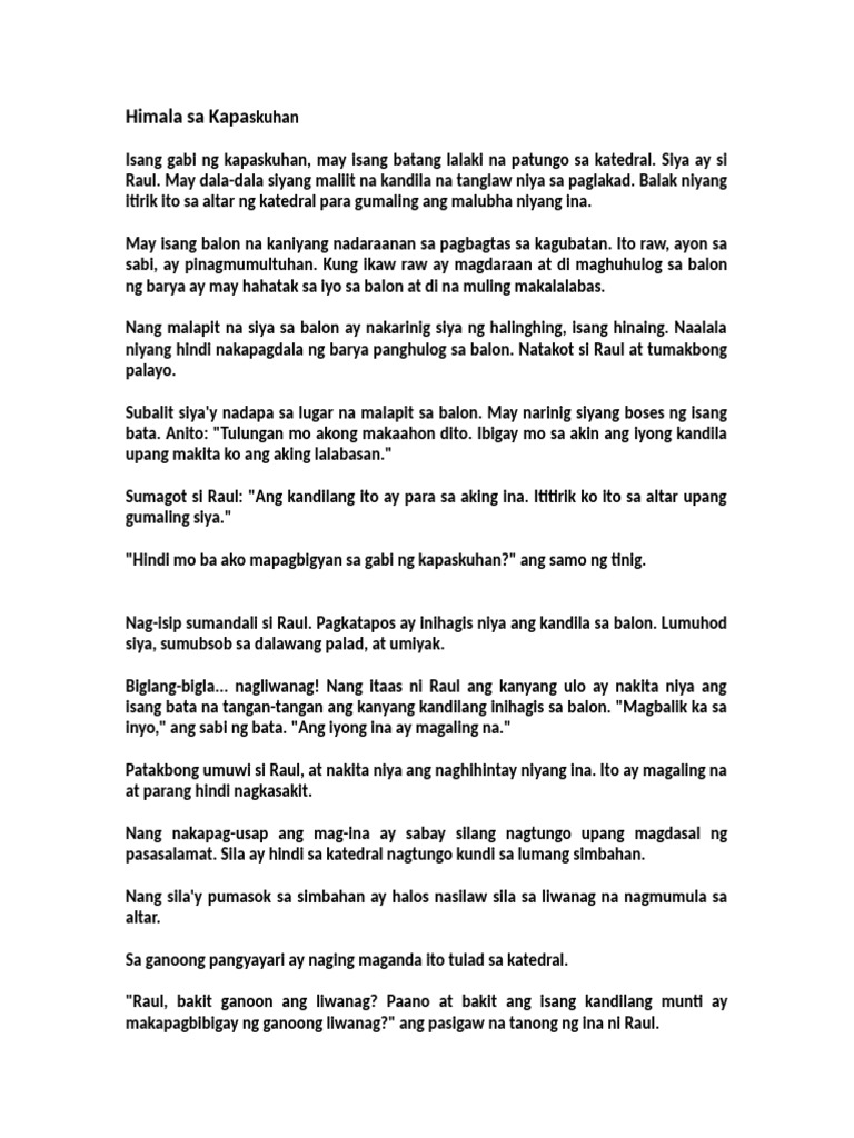 Himala Sa Kapaskuhan | PDF