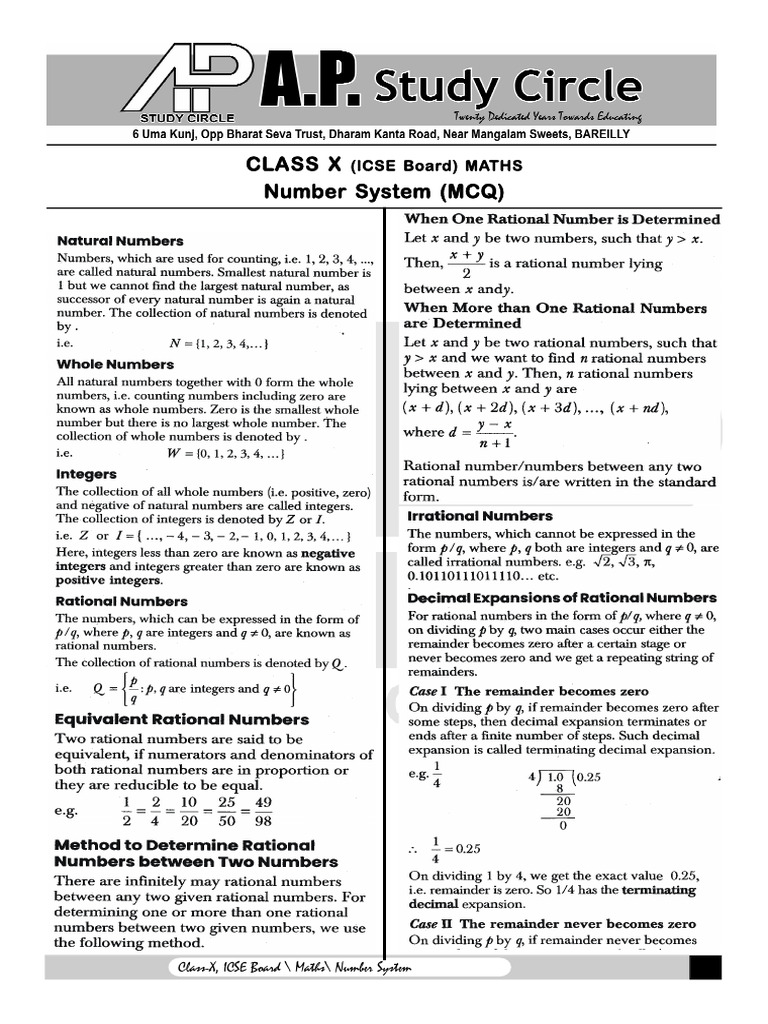 01 Number System | PDF
