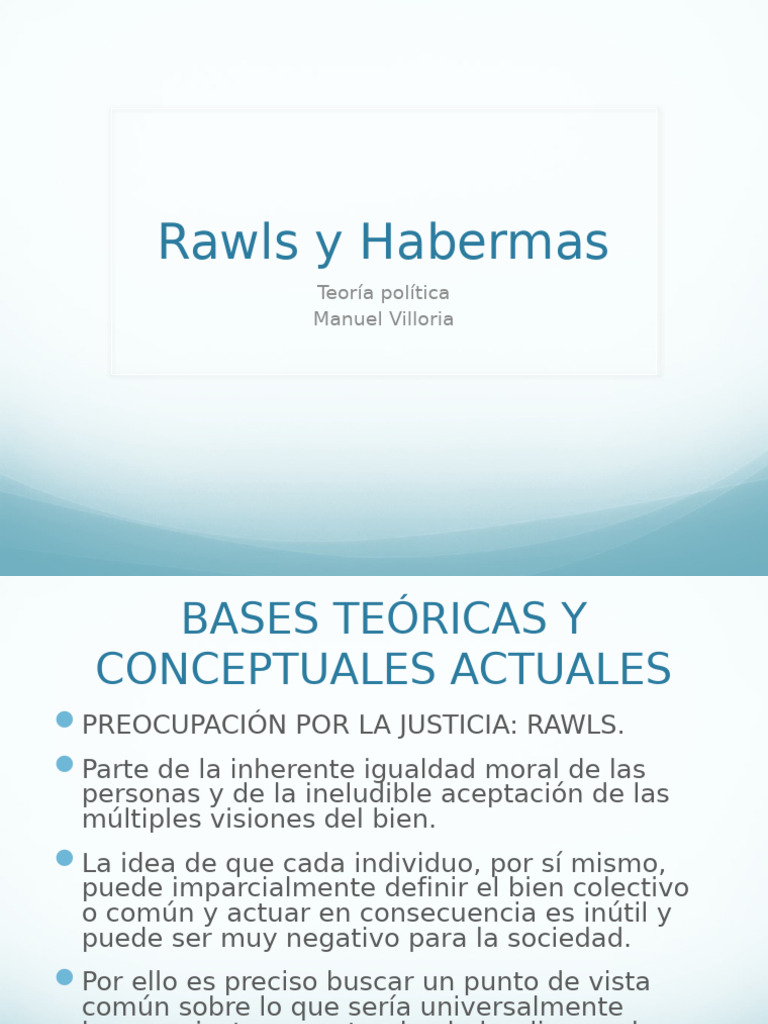 Rawls y Habermas | PDF