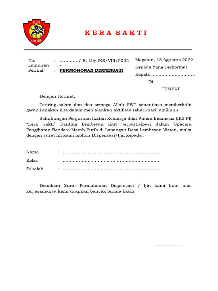 Dispensasi Iks | PDF