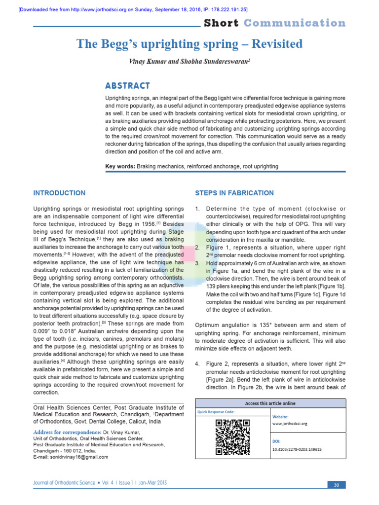 Upright Spring | PDF