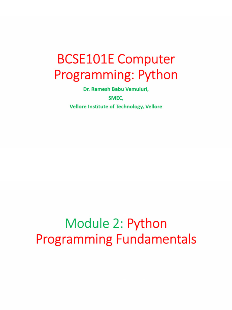 Python 02 Material | PDF