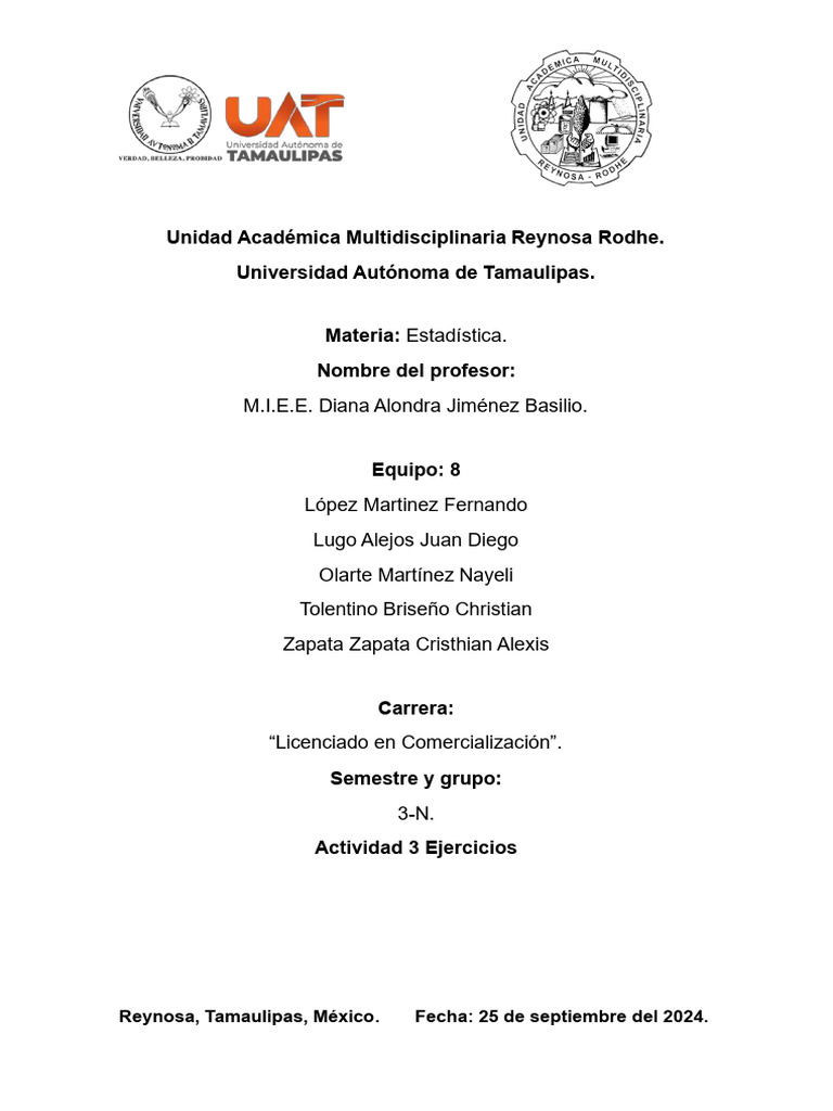 Actividad 3 - Ejercicios | PDF