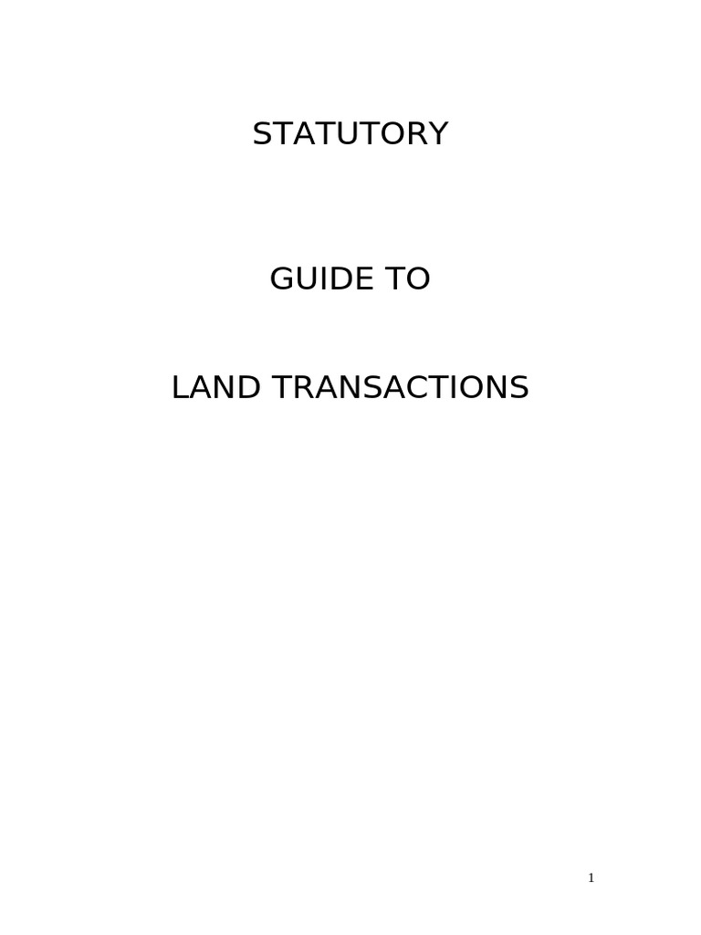 LAND TRANSACTIONS-summary | PDF