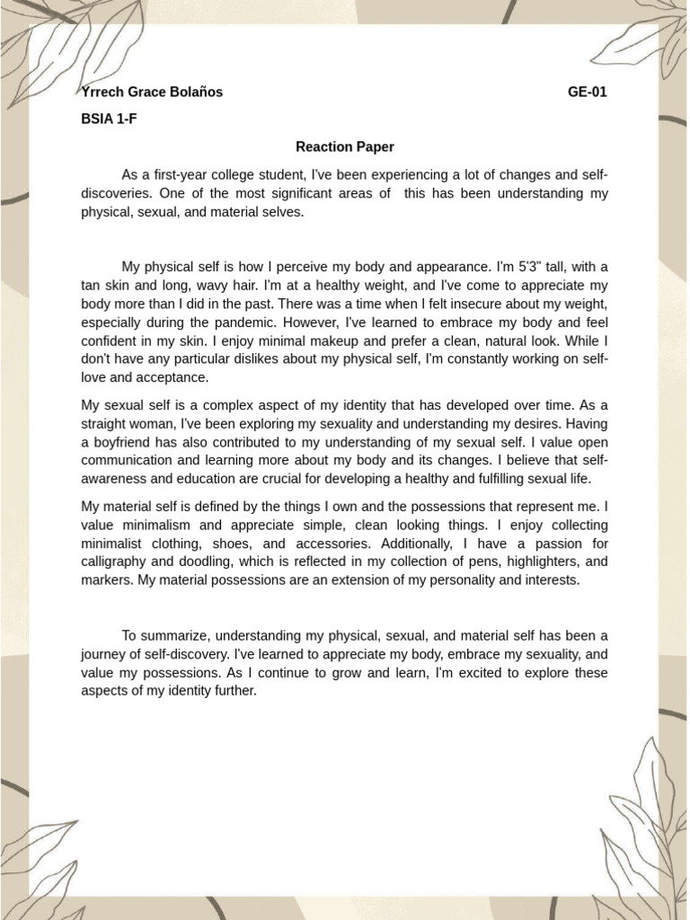 Reaction Paper | PDF