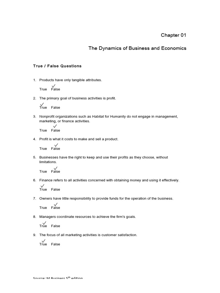 Questions Chapter 01 WITH ANSWER | PDF