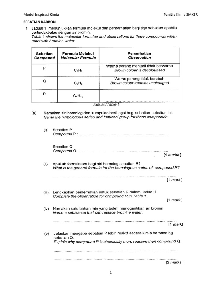 Modul Inspirasi Kimia: Sebatian Karbon dan Termokimia | PDF