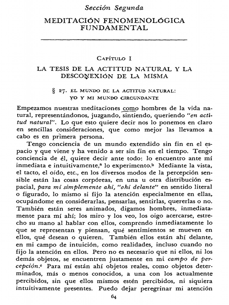 Husserl - Ideas I - 27-32, Trad. GAOS | PDF