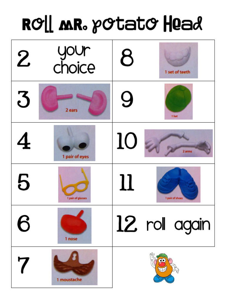 Roll Mr Potato Head | PDF