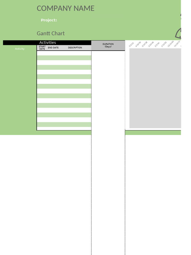 Gantt Chart Template | PDF