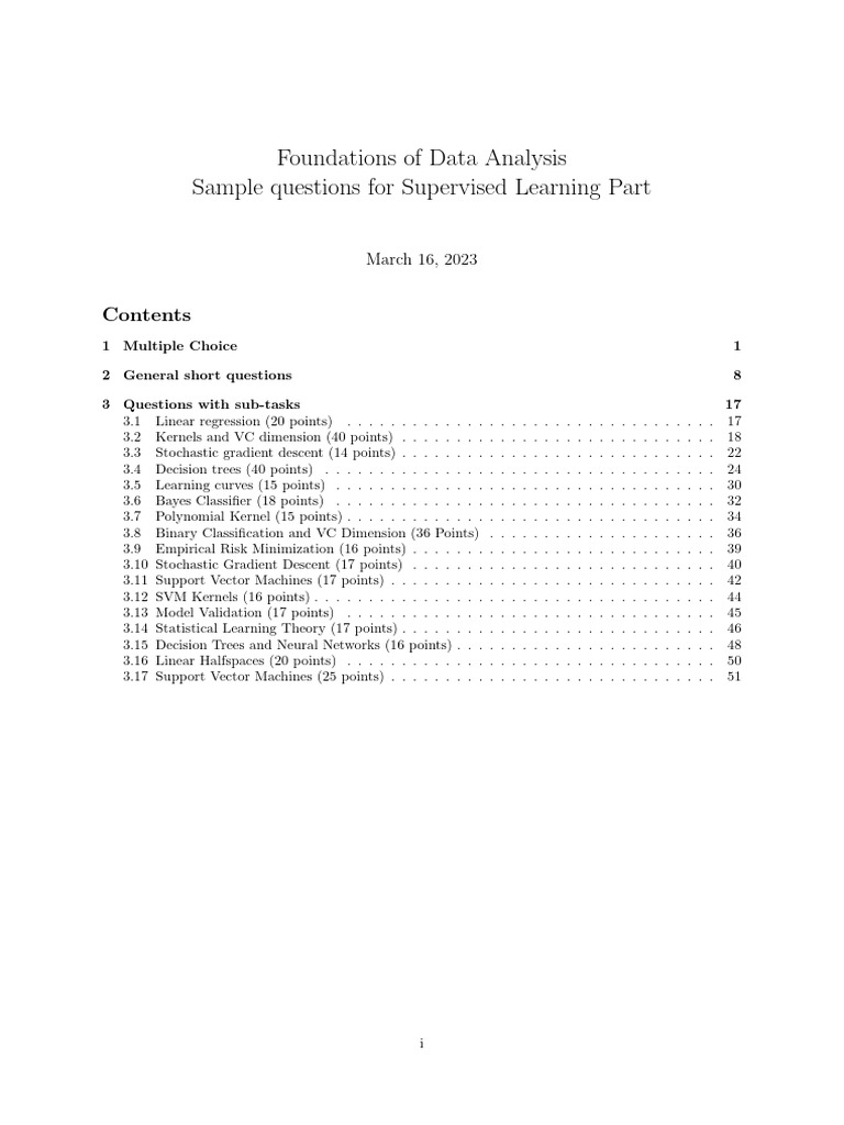 Sample Questions FDA Supervised | PDF