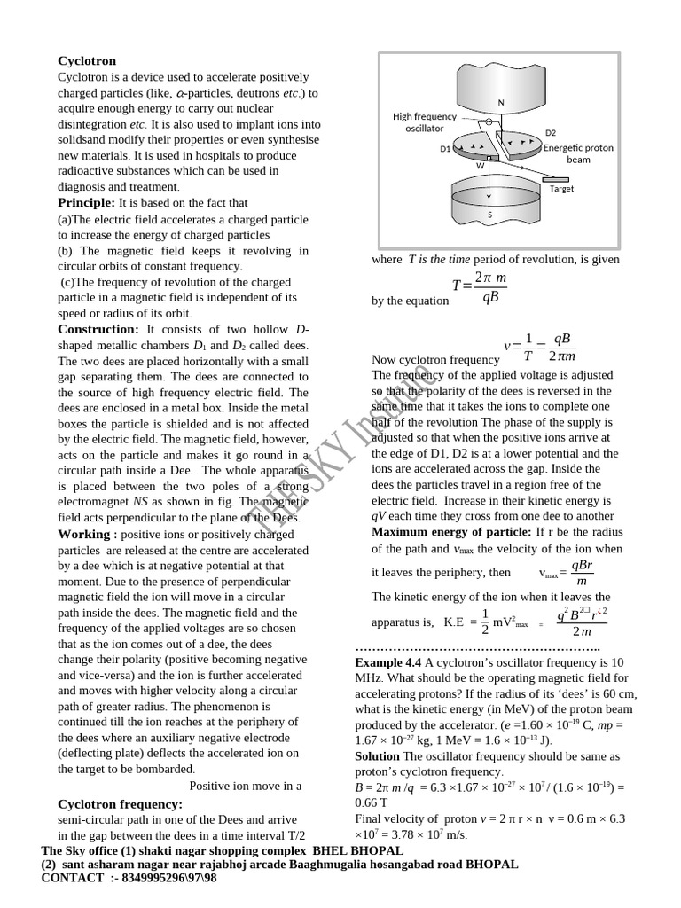 12th STD - MEC Ncert Sol+ Cyclotron 2019 | PDF