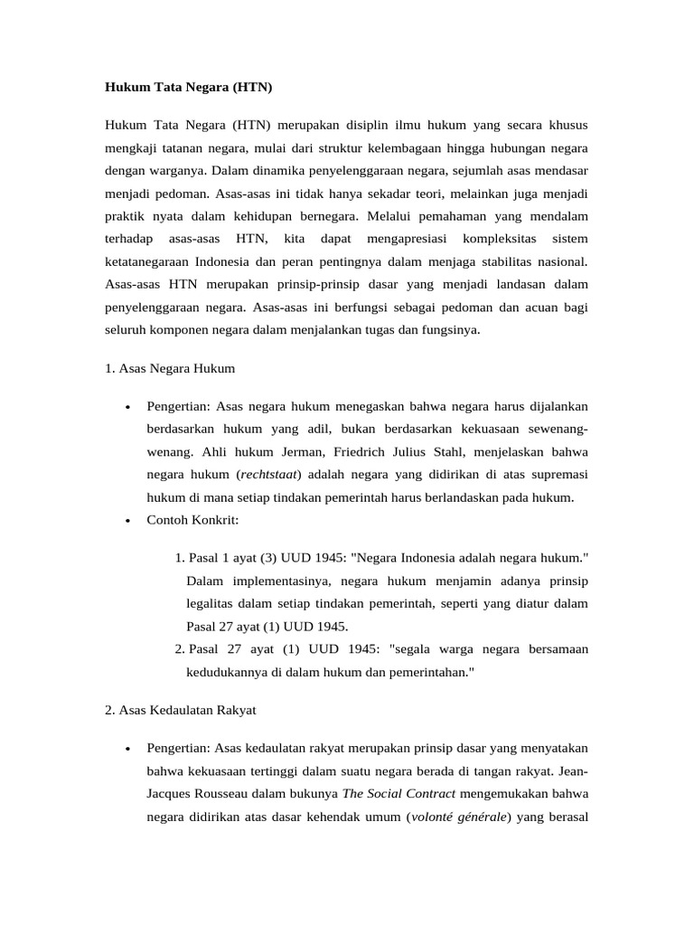 Asas-Asas HTN Dan HAN | PDF