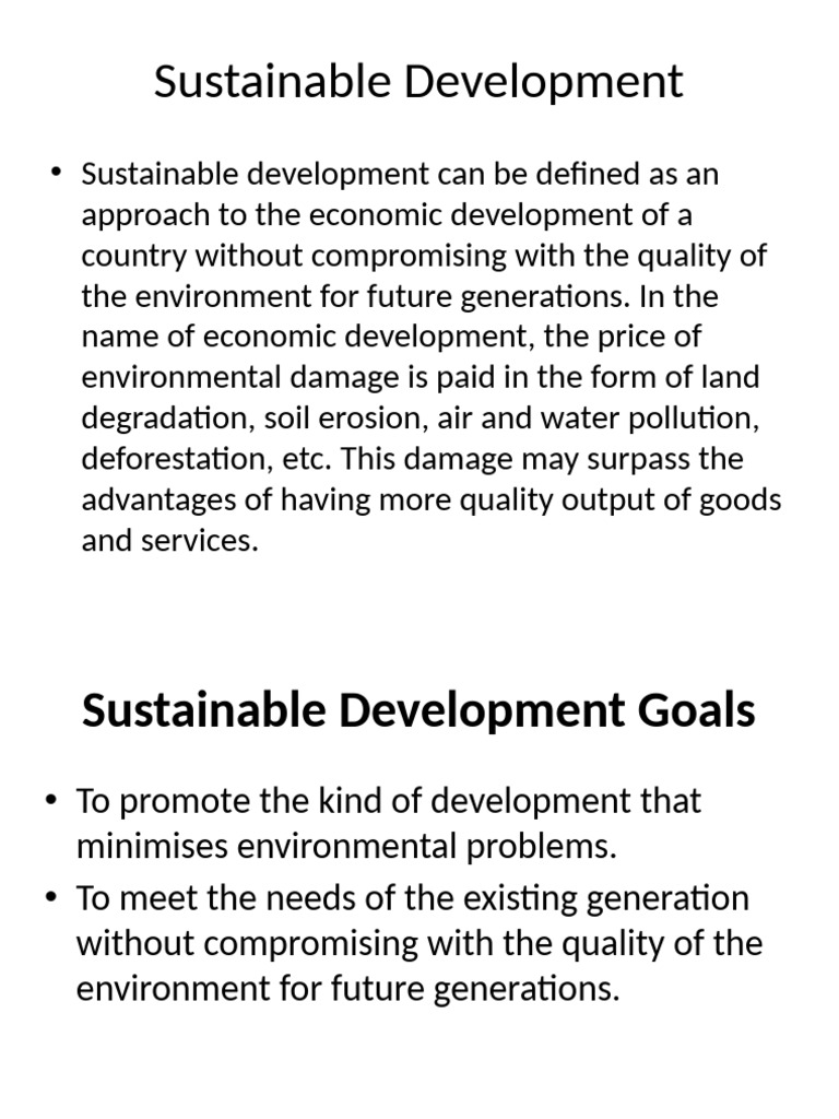 Sustainable Development | PDF