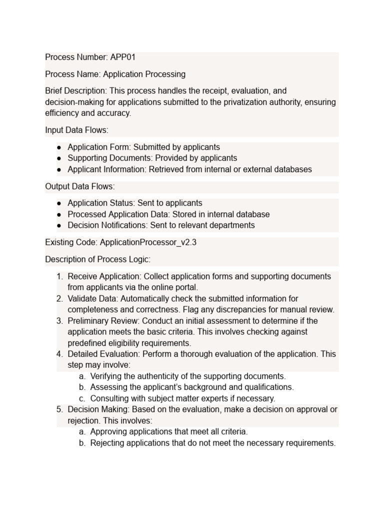 process specification | PDF