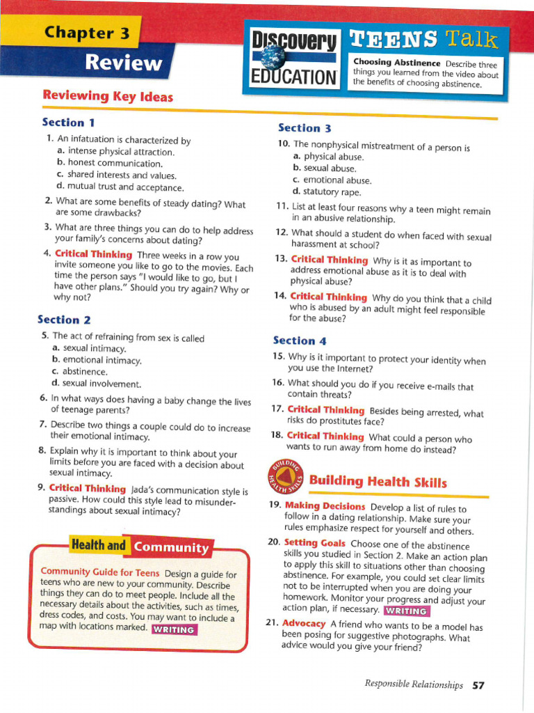Health Unit 3 Review | PDF