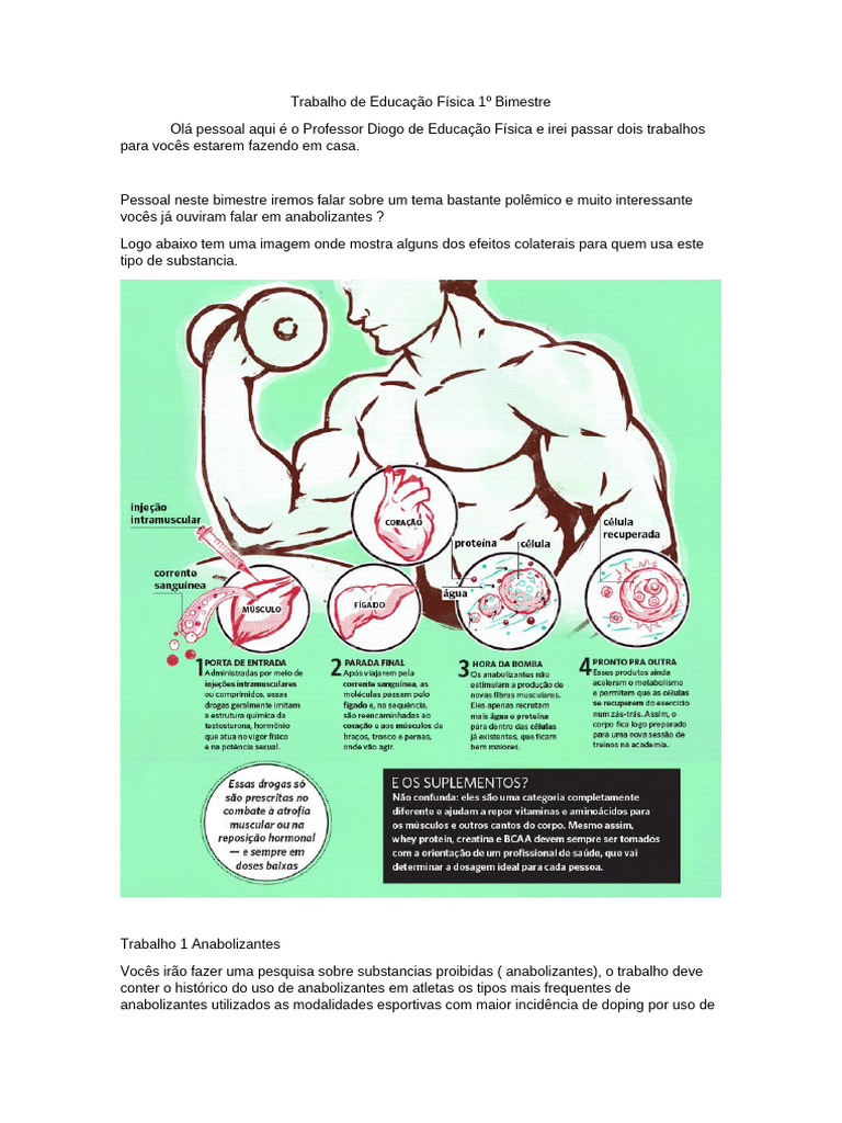 Trabalho de Educação Física 1º Bimestre 3º S Anos | PDF