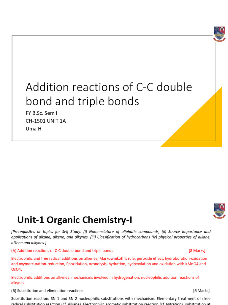 Addition Reactions | PDF