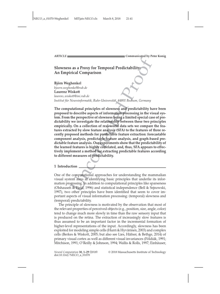 Predictable Feature Analysis | PDF | Mathematical Optimization ...