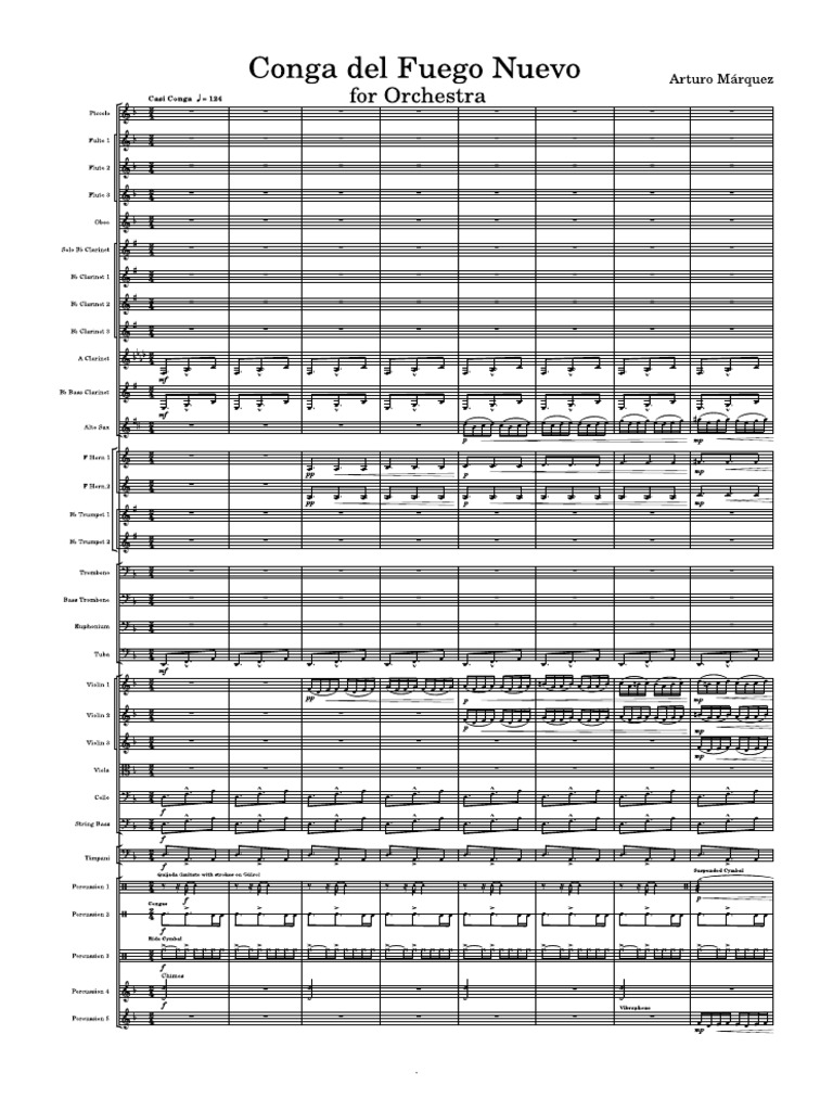 Conga Del Fuego Nuevo Orchestra Version | PDF