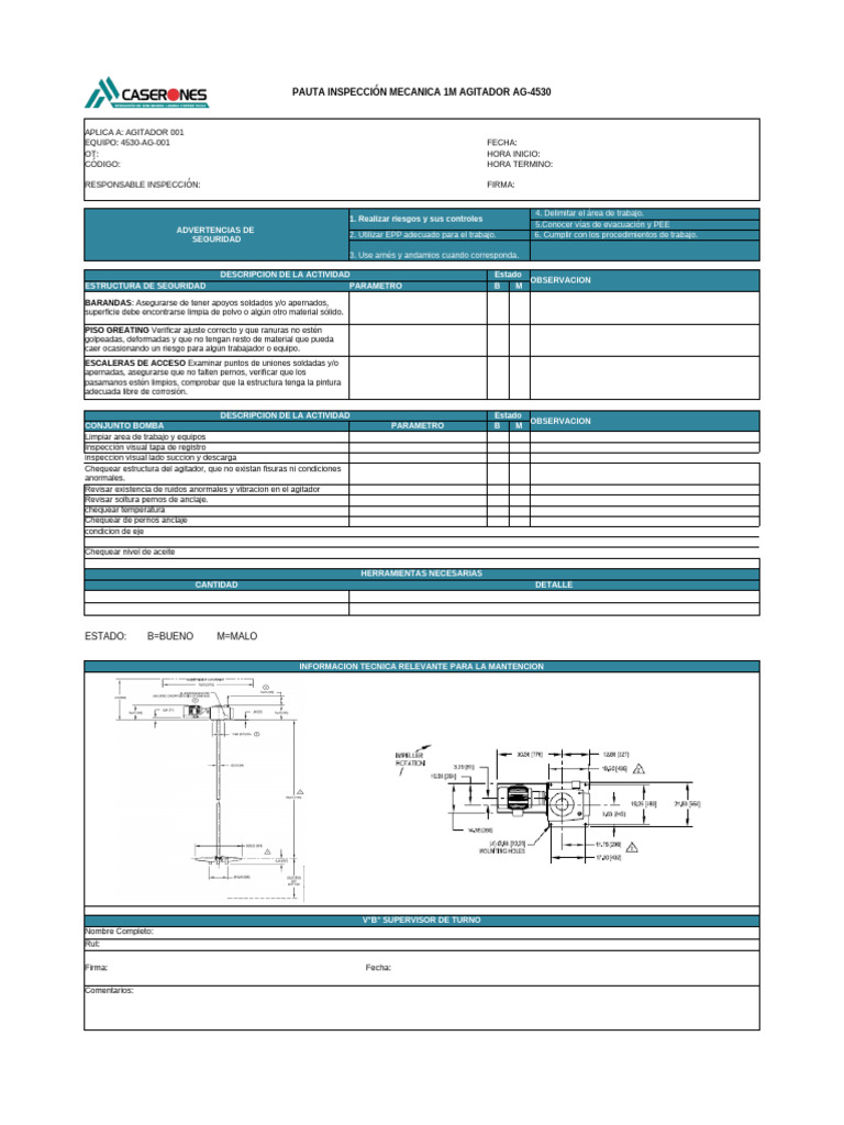 1m Insp Agitador 4530 TK 005 Ag001 | PDF