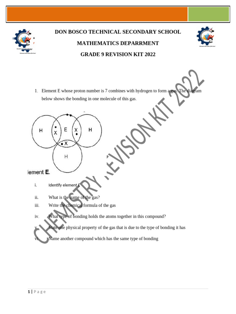 Chemistry Revision Atoms | PDF