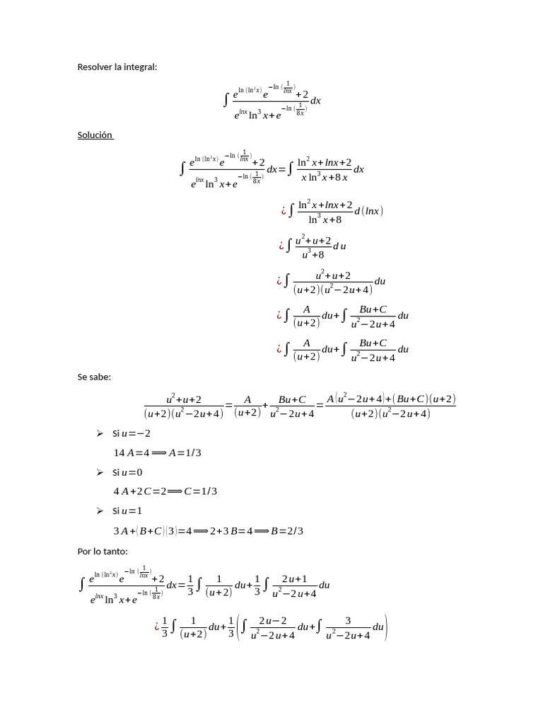 Resolver La Integral | PDF