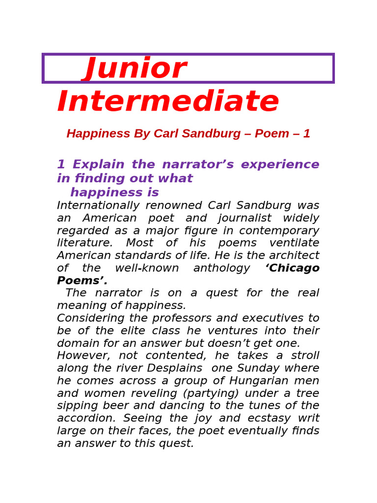 Happiness Poem | PDF