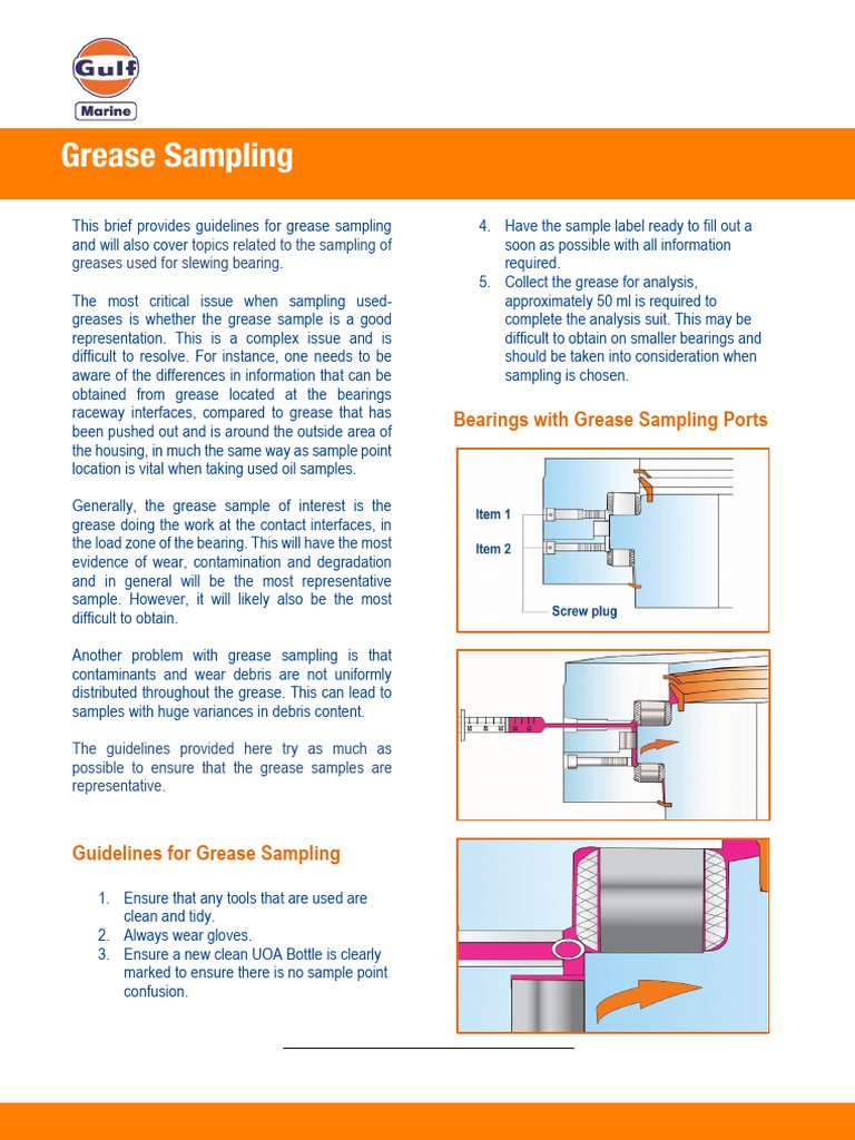 TB021 Grease Sampling | PDF