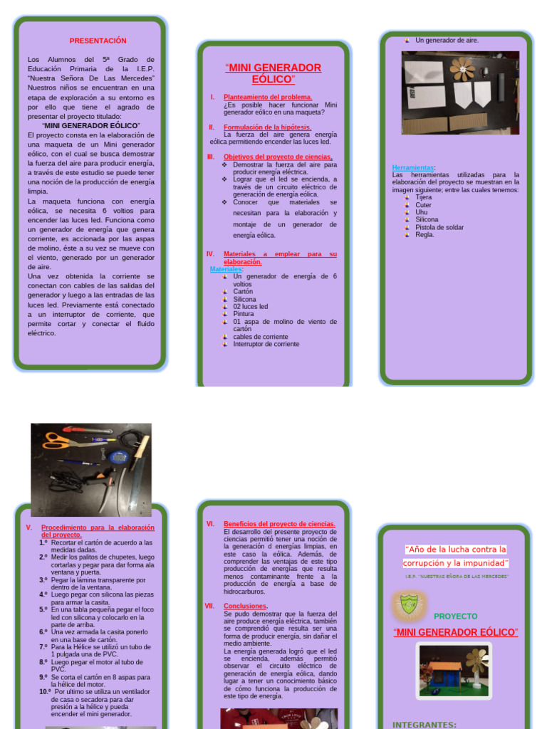 triptico proyecto aeolico 1 | PDF
