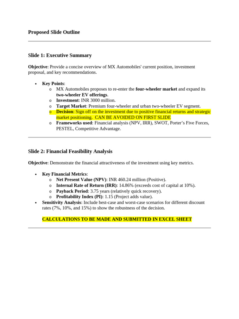 Proposed Slide Outline | PDF