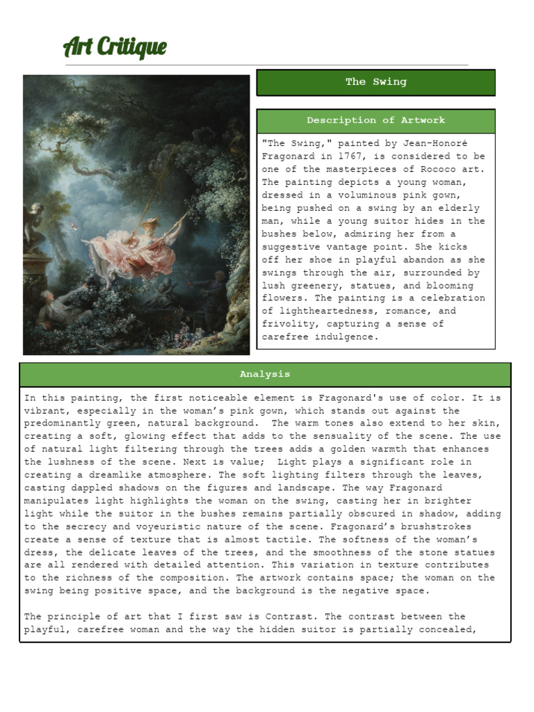 Art Critique | PDF