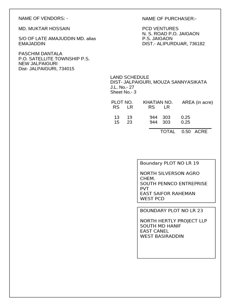 Site Plan MD Muktar | PDF